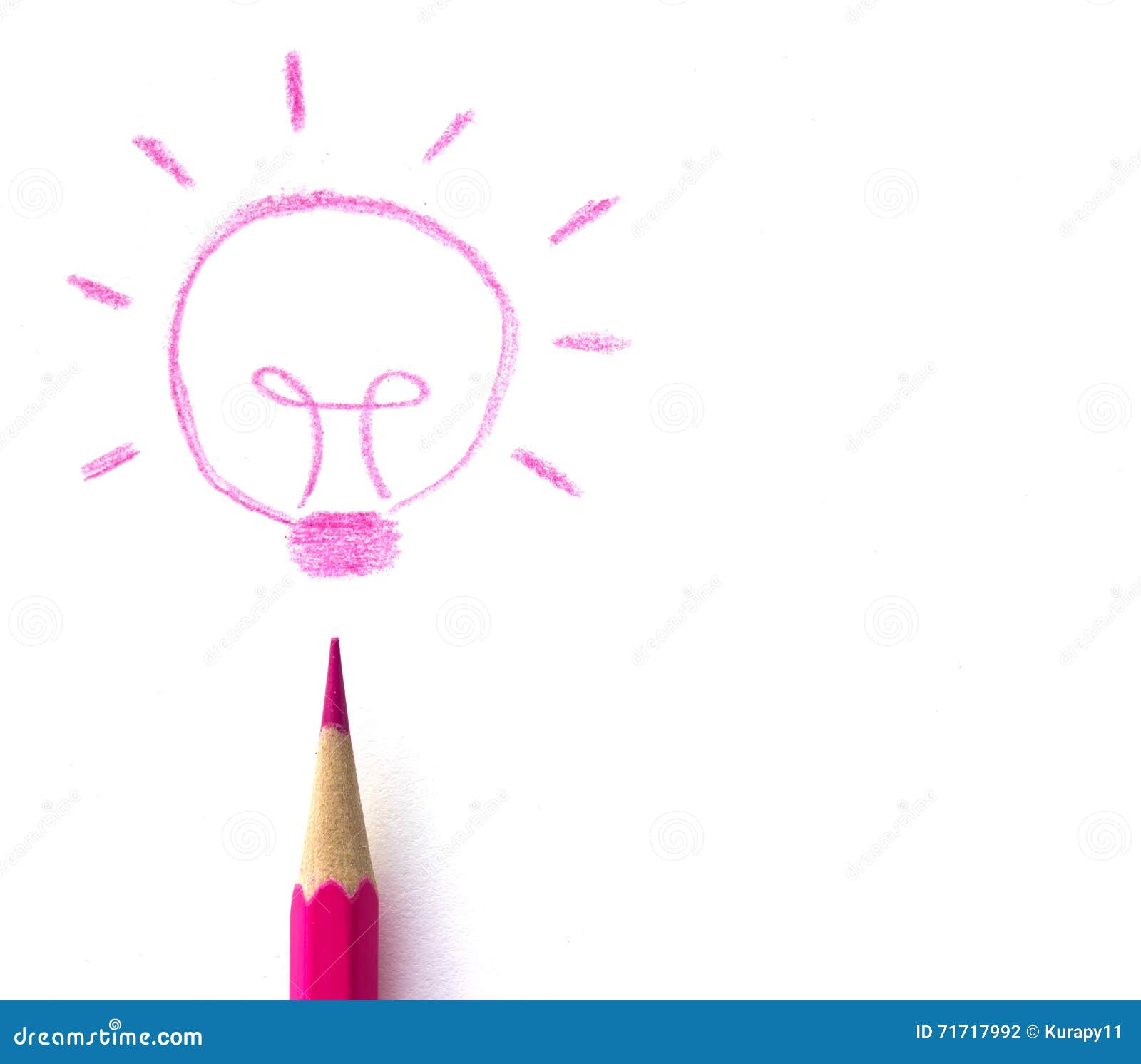Crayons Drawing Light Bulb, Business Idea Concept Stock Photo - Image ...