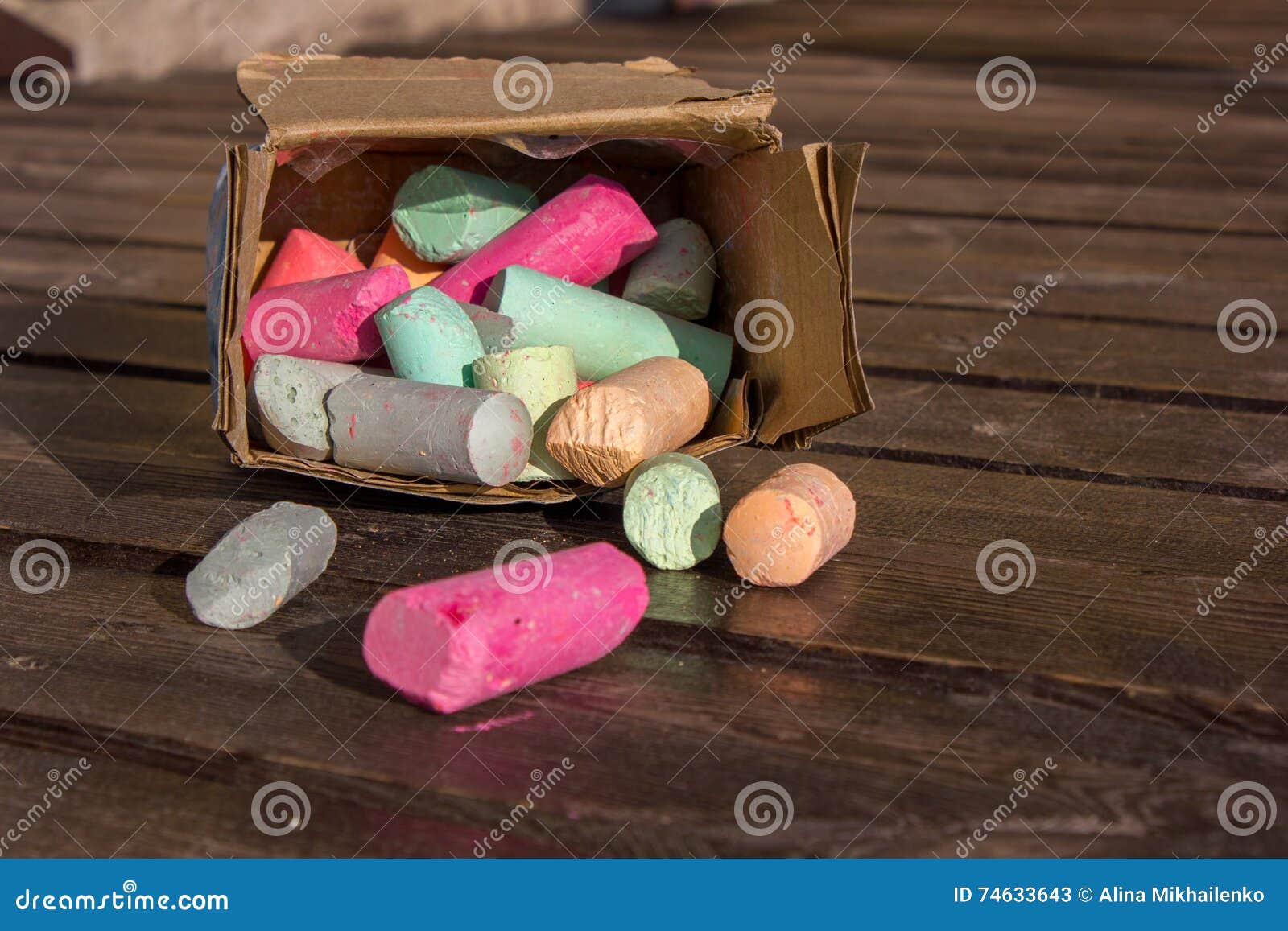 Crayons for Drawing on the Pavement Stock Image - Image of childhood ...