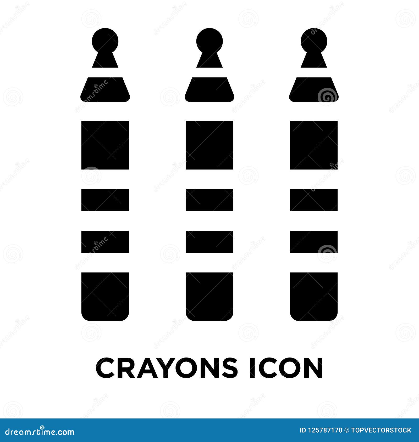 Crayons Icon On White Background. Crayons Collection Sign Vector ...