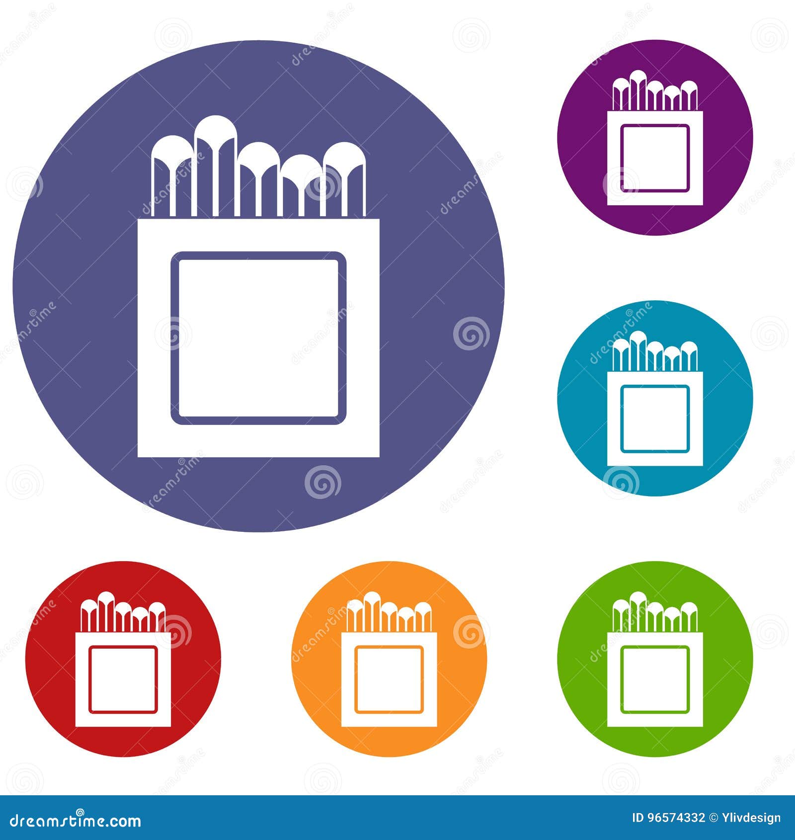 Crayons icons set stock vector. Illustration of object - 96574332