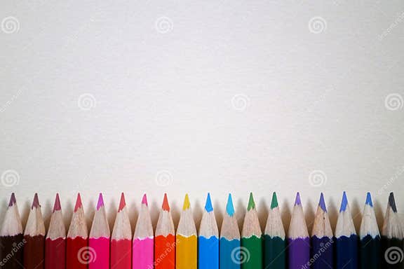 Crayons in line stock photo. Image of angle, abstract - 283468646