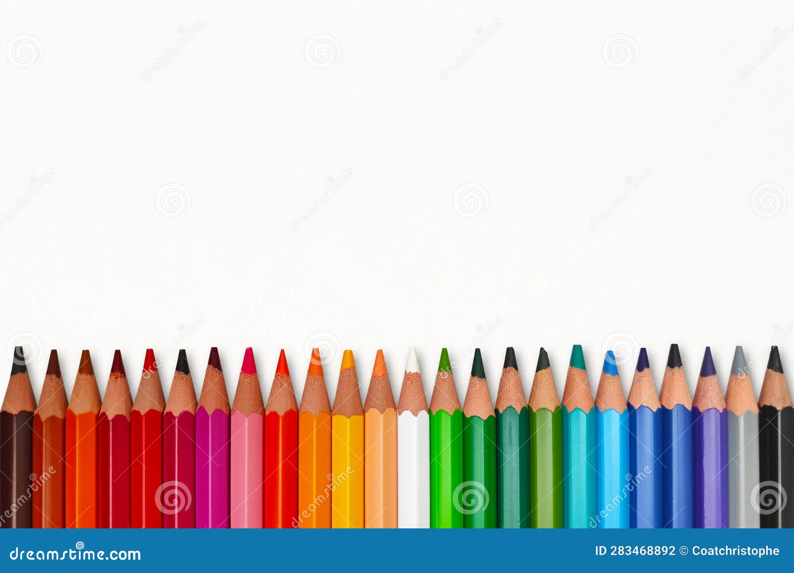 Crayons in line stock photo. Image of industry, achievement - 283468892