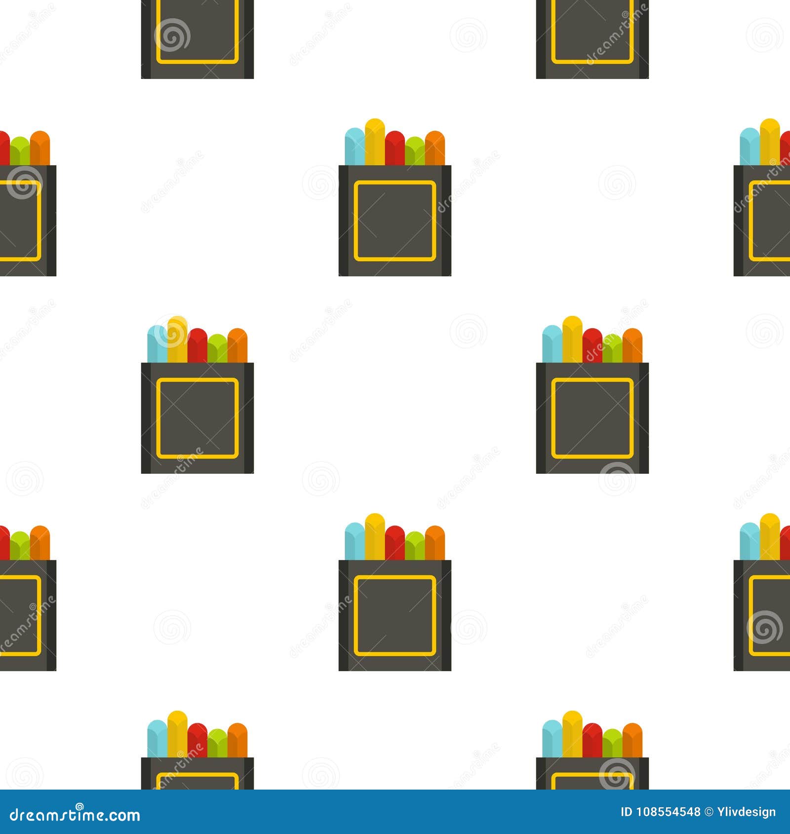 Crayons pattern seamless stock vector. Illustration of repeat - 108554548