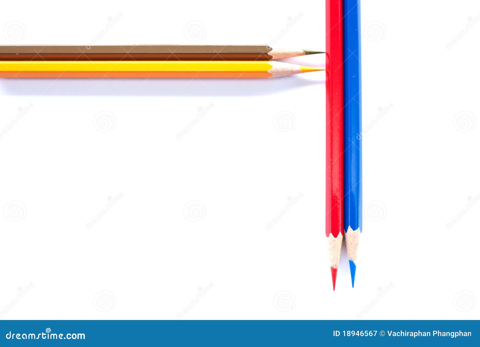 Crayons Placed Perpendicular To Each Other. Stock Image - Image of ...
