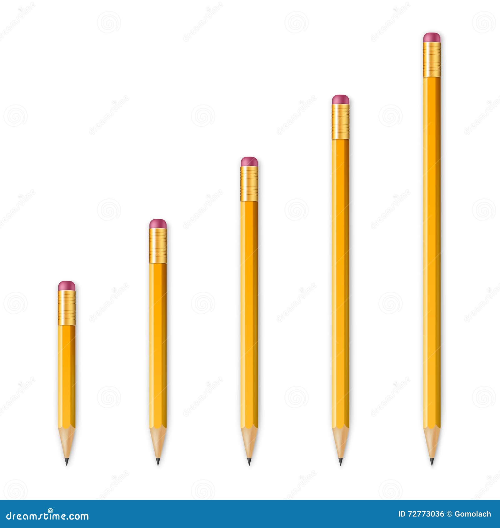 Crayons Pointus En Bois Jaunes Illustration de Vecteur - Illustration ...