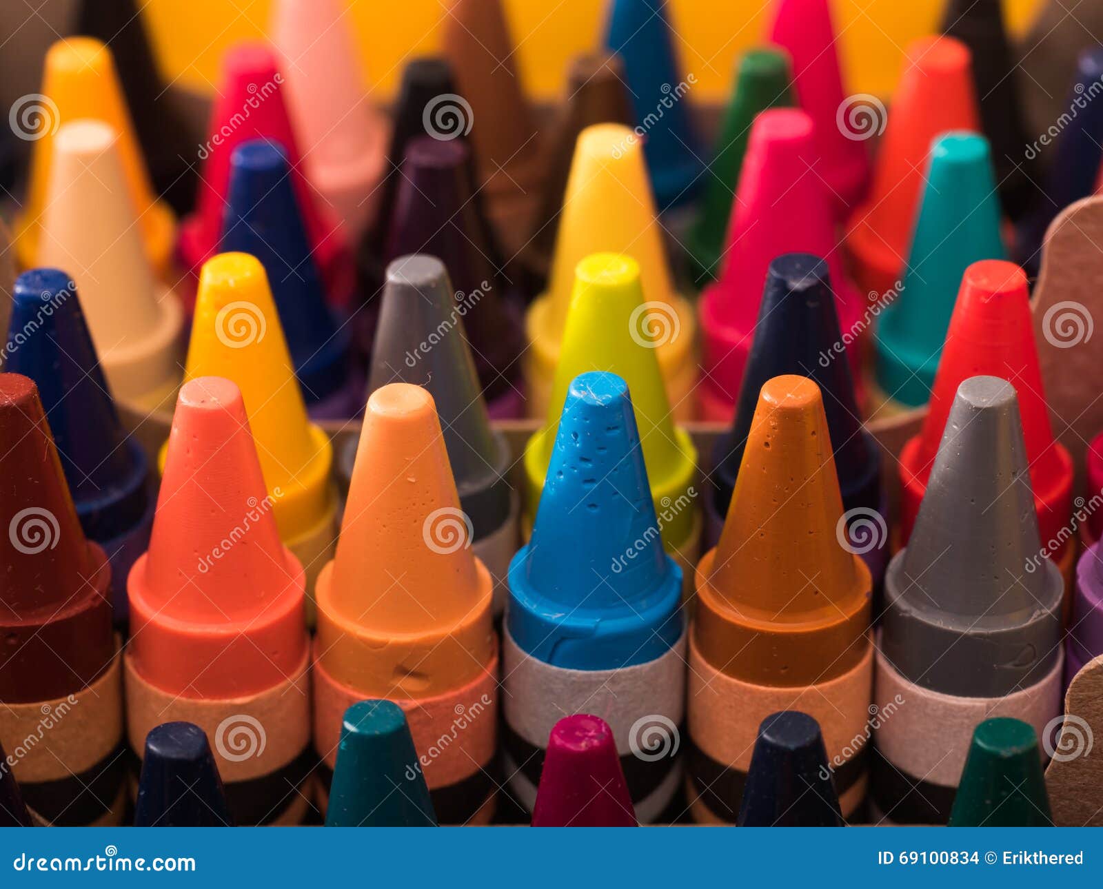 Crayons stock photo. Image of orange, draw, colorful - 69100834