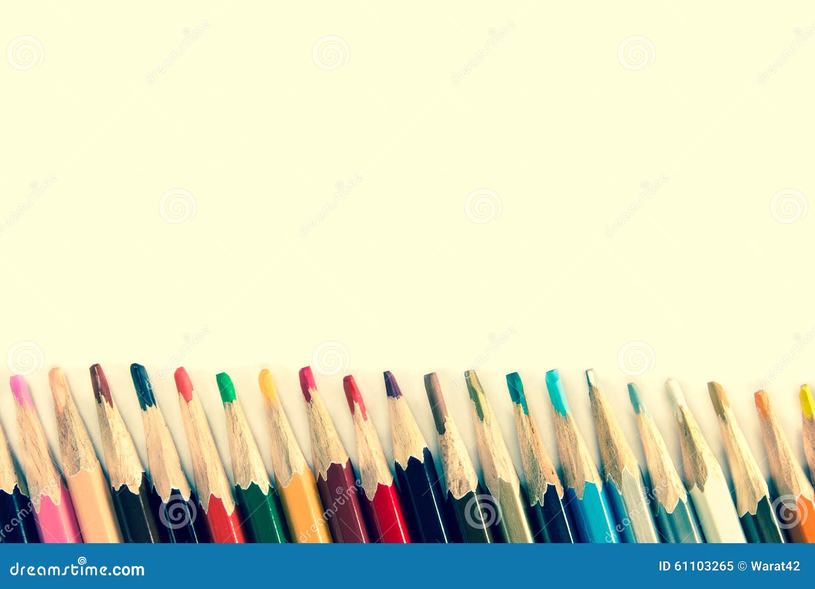 Crayons on a Sheet of Paper,vintage Effect Filter Stock Image - Image ...