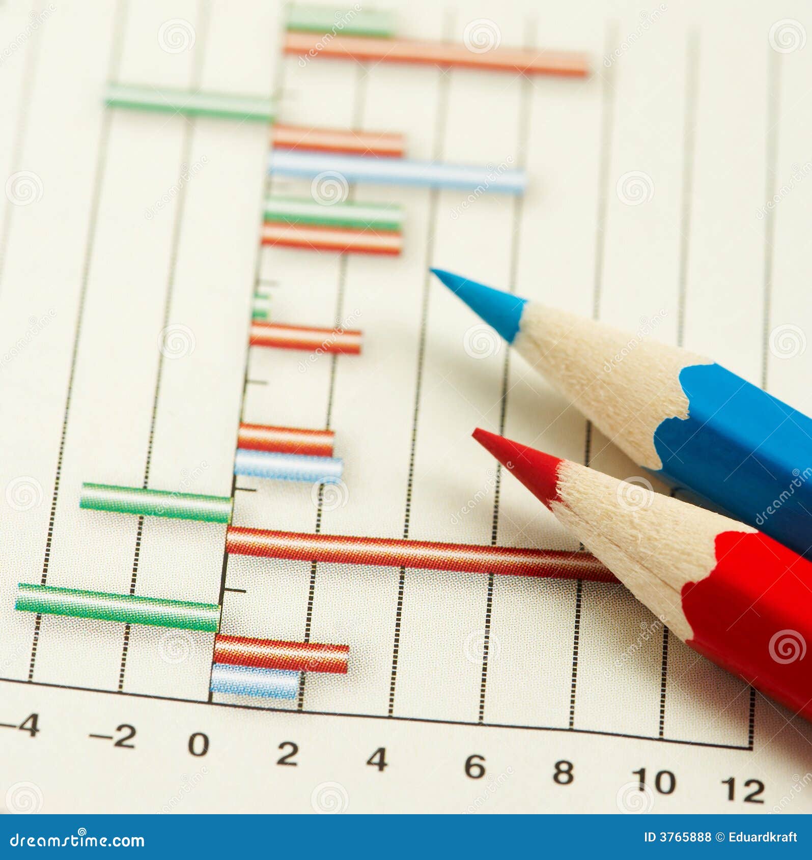 Crayons sur le graphique photo stock. Image du toujours - 3765888