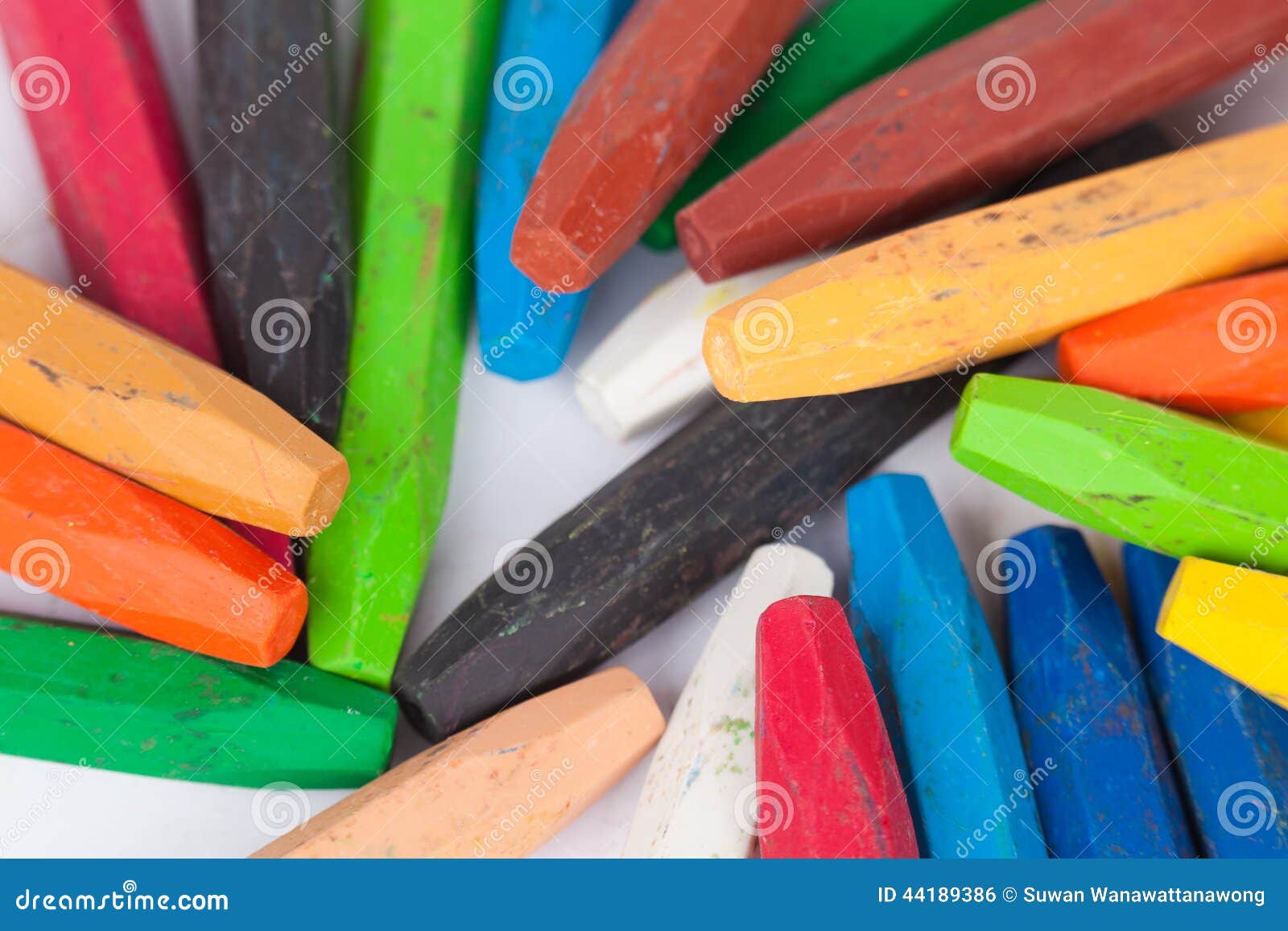 Crayons on White Background Stock Photo - Image of isolated, equipment ...