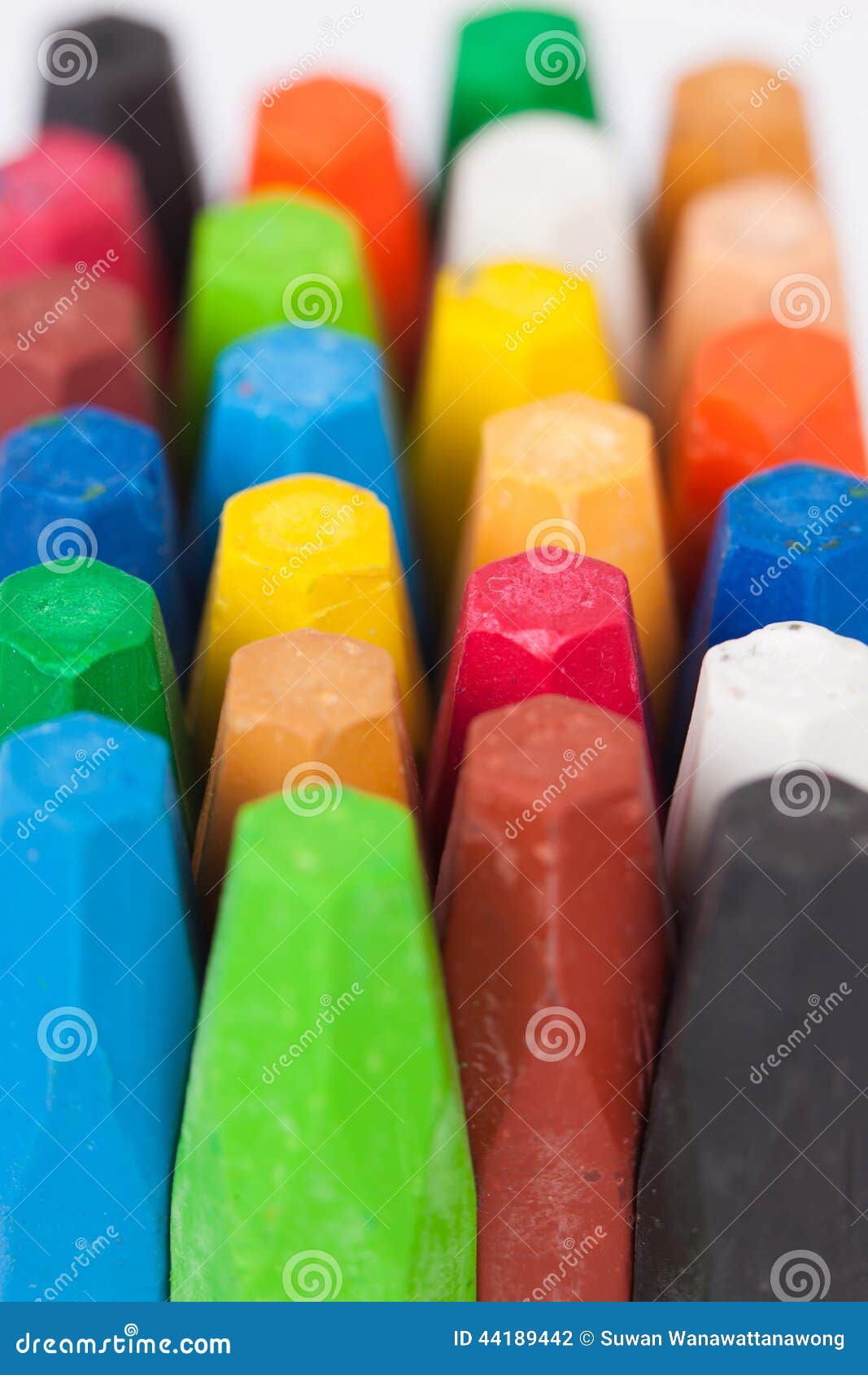 Crayons on White Background Stock Photo - Image of orange, group: 44189442