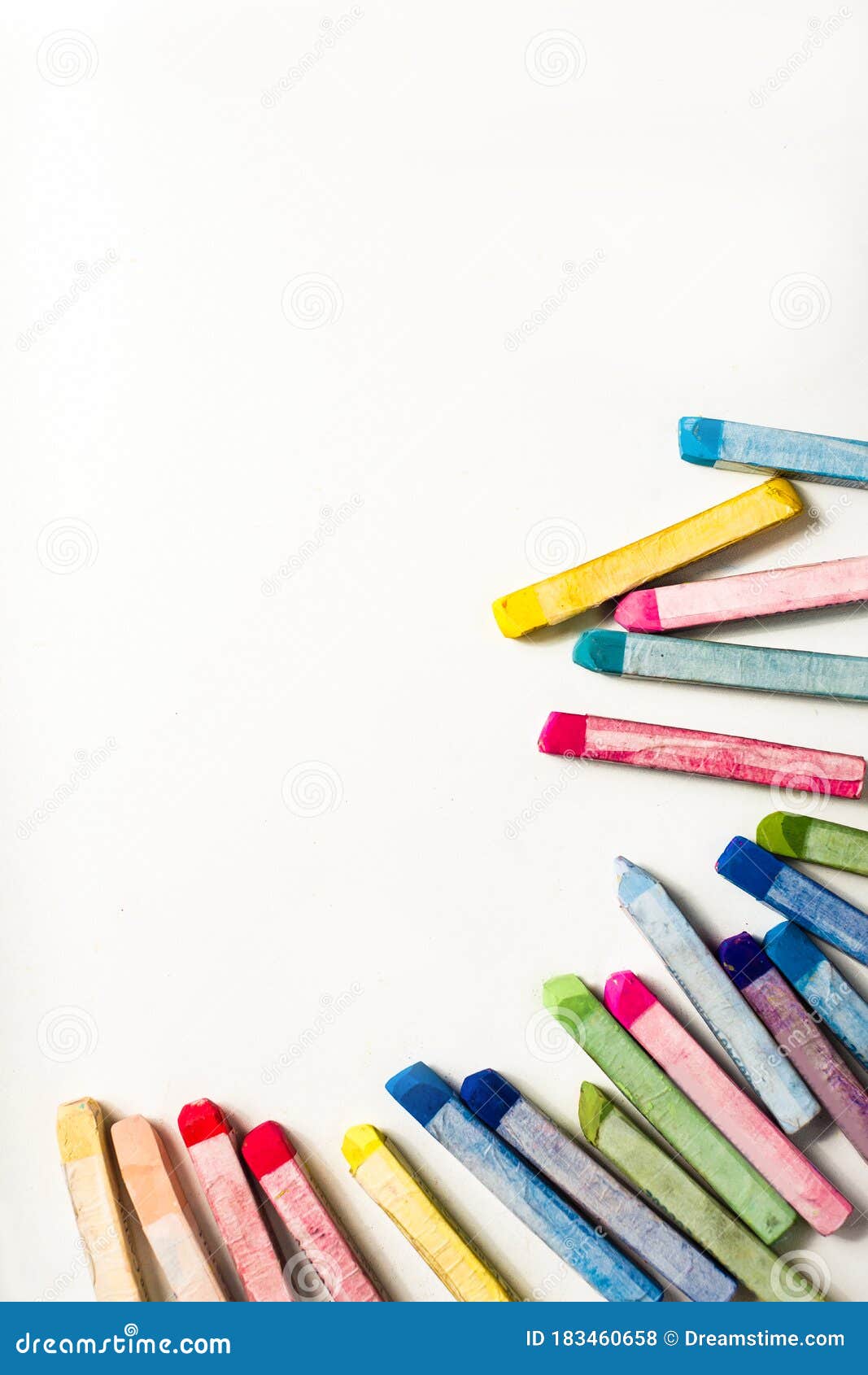 Crayons on a White Background Stock Photo - Image of element, copy ...