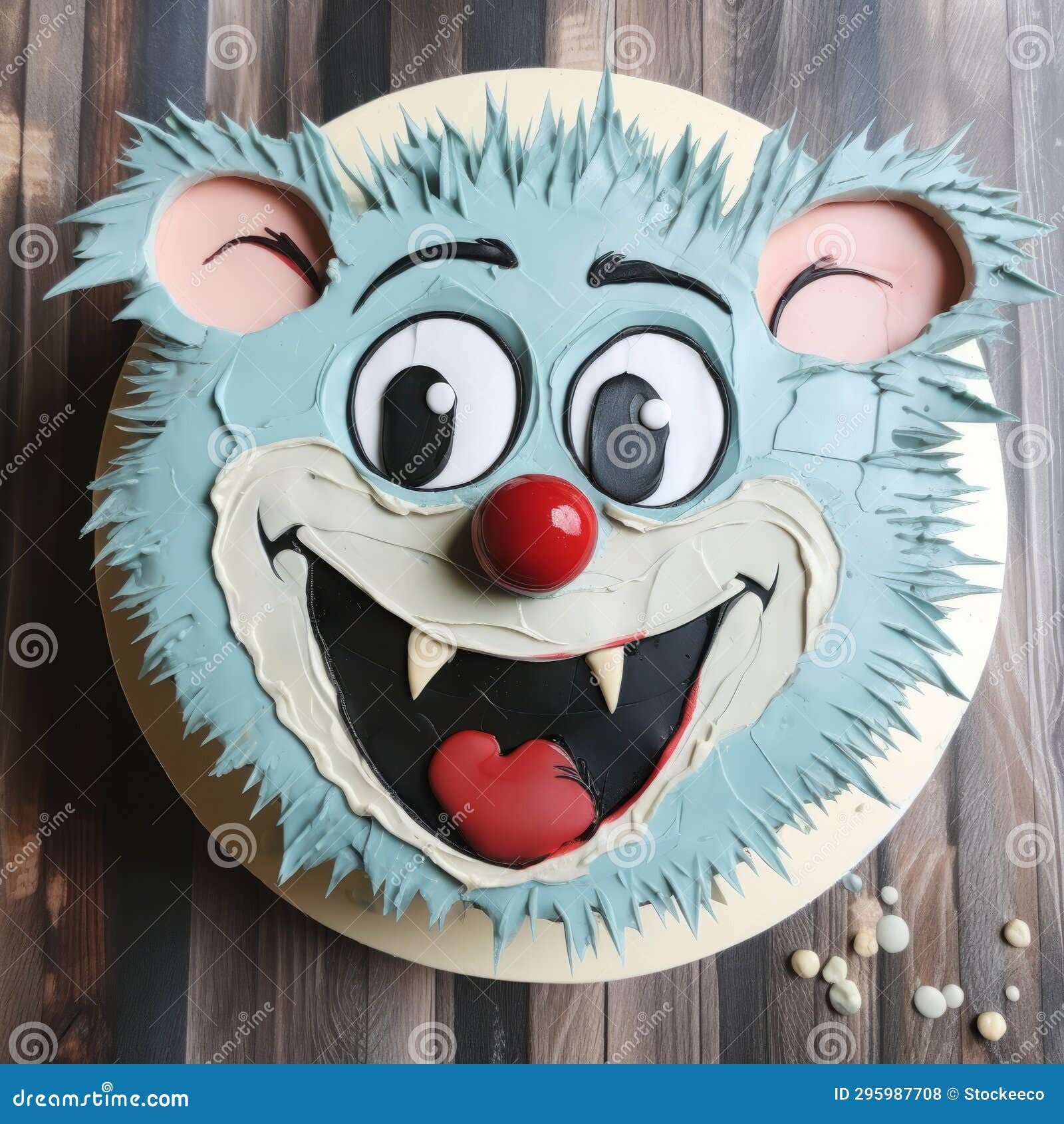 Funny Face Cake: a Delightful Rat-themed 2d Cake with a Twist Stock ...