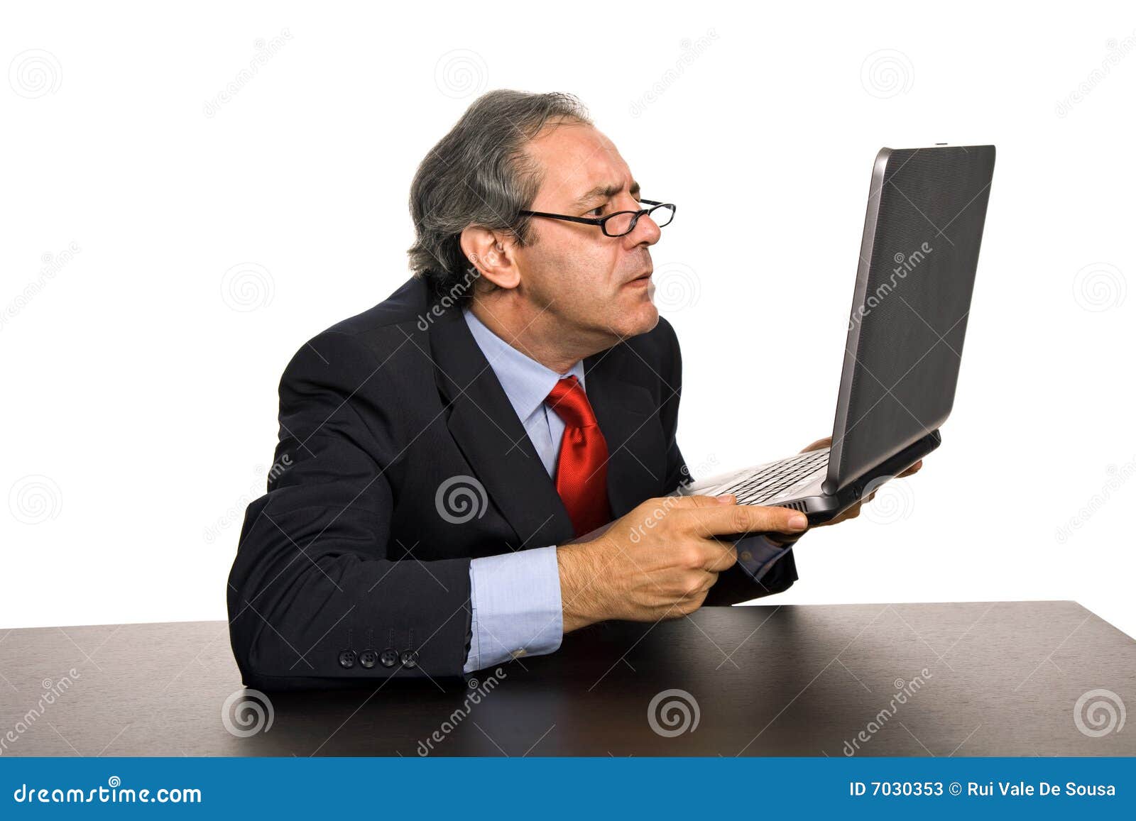 Crazy stock image. Image of computer, bored, positive - 7030353