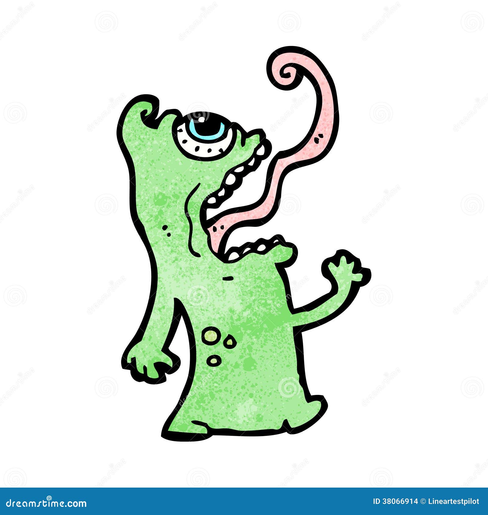 Crazy alien cartoon stock vector. Illustration of cute - 38066914