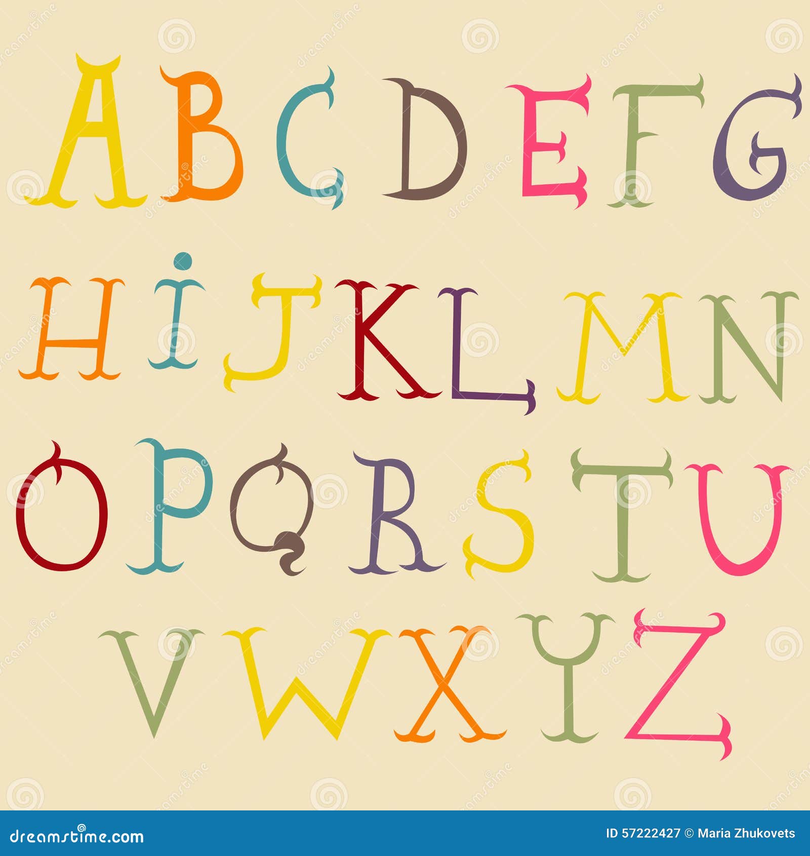 Crazy alphabet stock vector. Illustration of letter, cute - 57222427