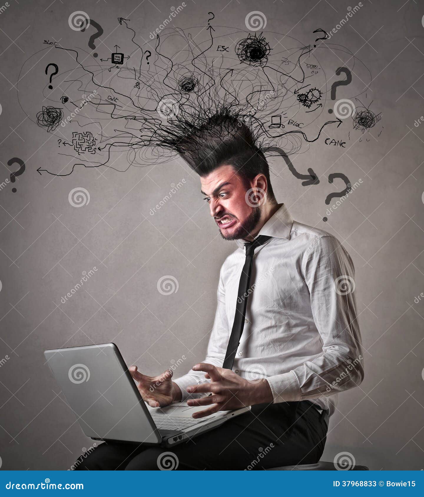 Crazy angry businessman stock image. Image of problem - 37968833