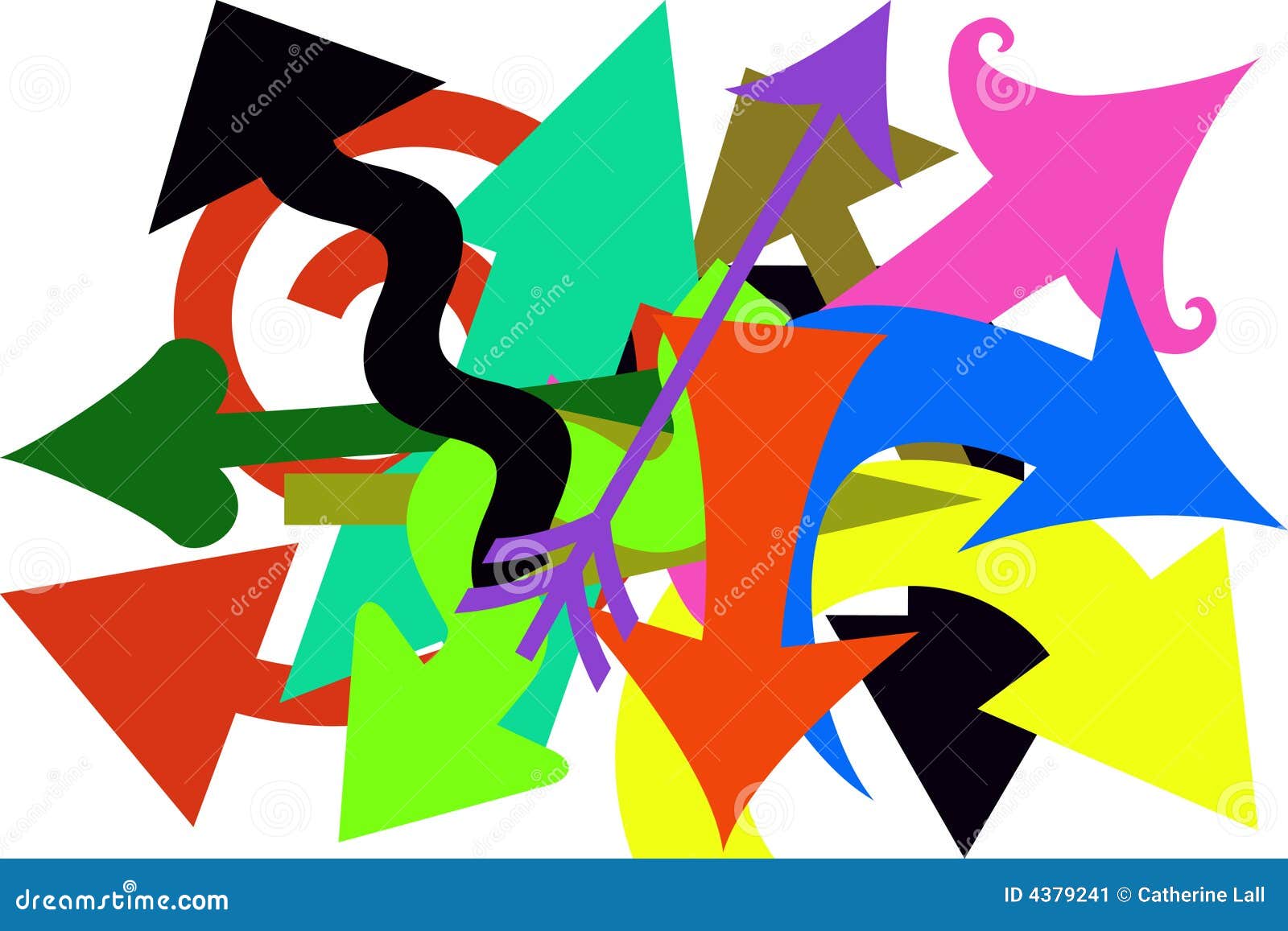 Crazy 3D Arrows Cartoon Vector | CartoonDealer.com #9275213