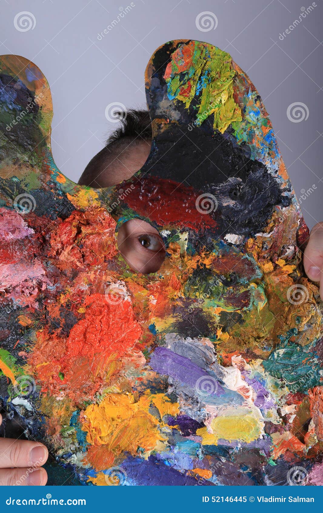 Crazy artist stock illustration. Illustration of creativity - 52146445