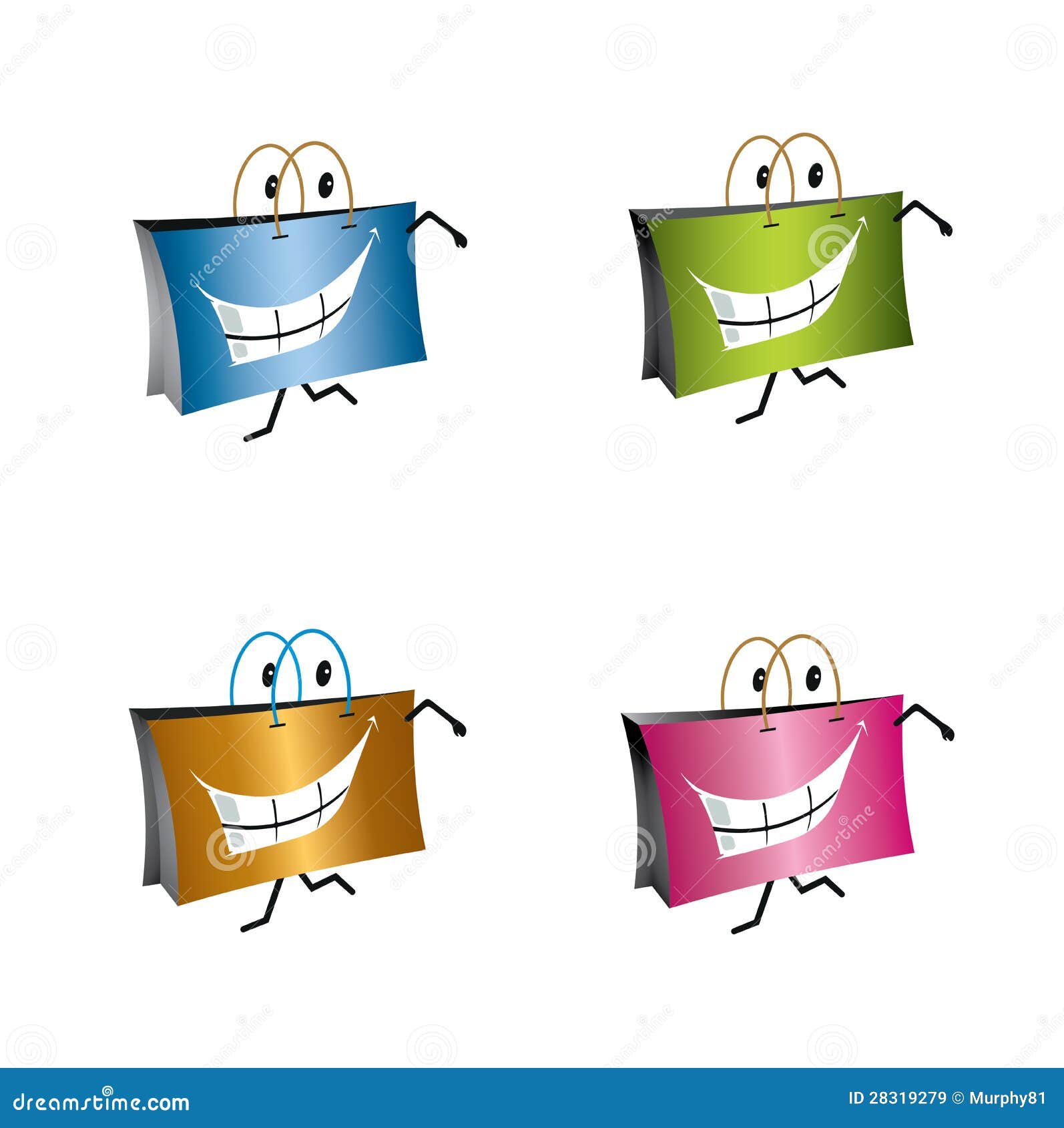 Crazy bag stock vector. Illustration of blue, gift, grocery - 28319279