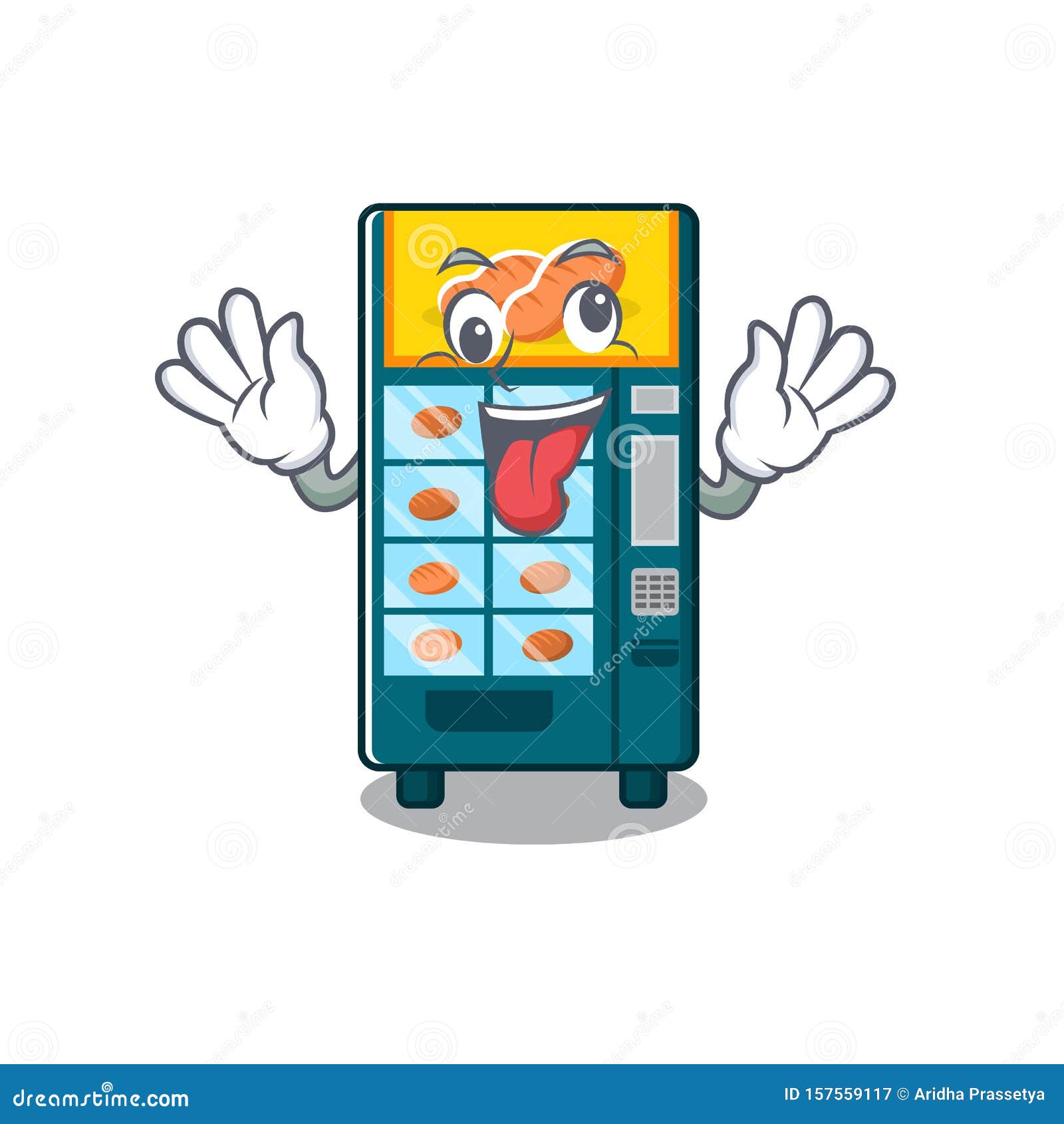 Crazy Bakery Vending Machine in the Cartoon Stock Vector - Illustration ...