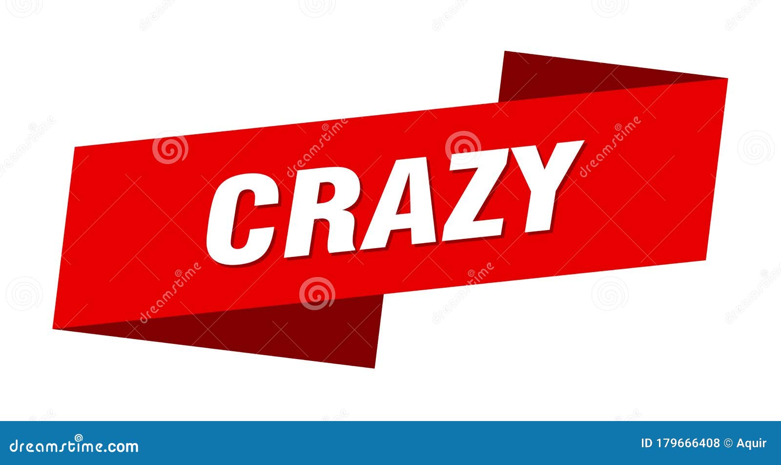 Crazy Banner Template. Crazy Ribbon Label Stock Vector - Illustration ...