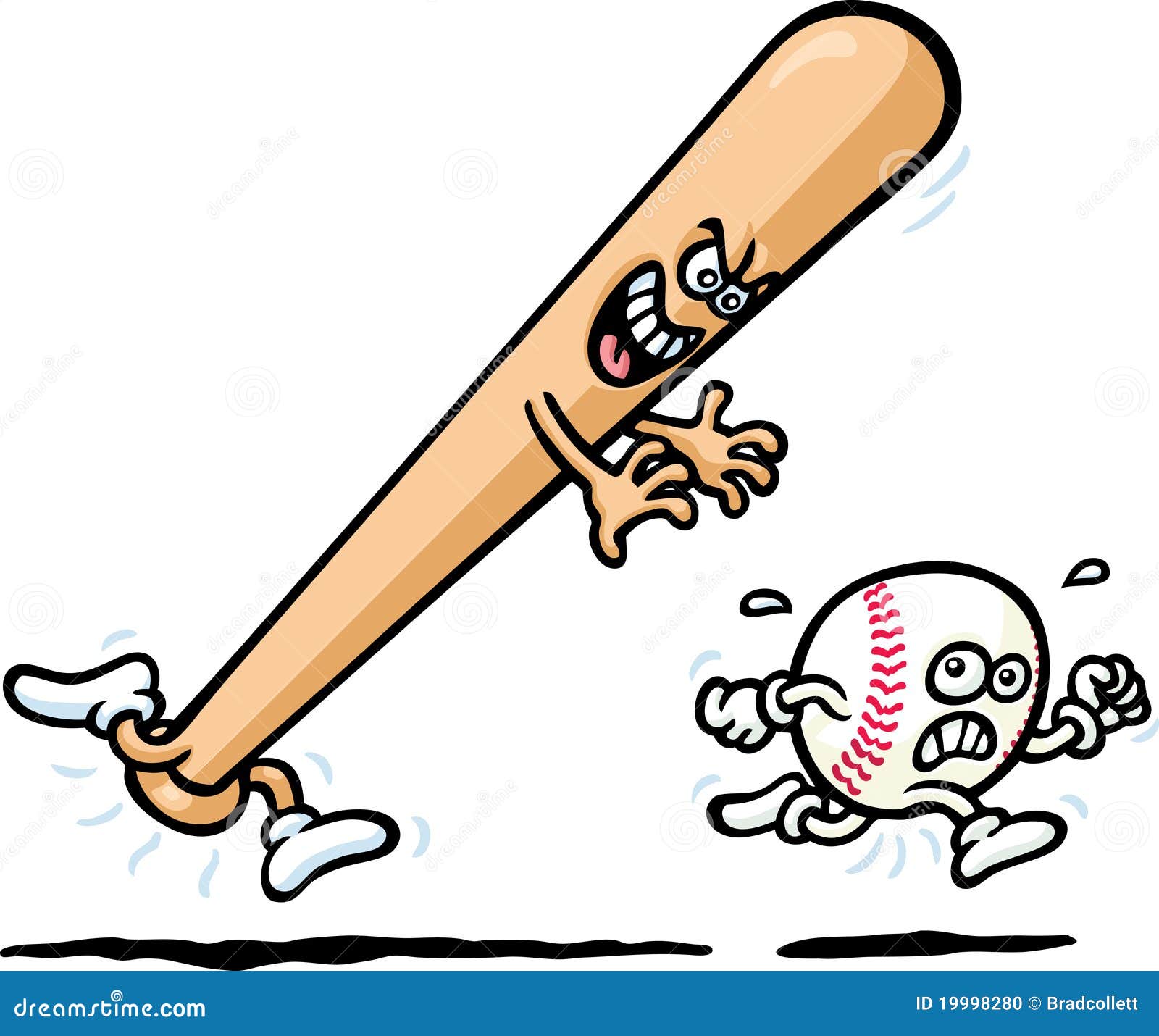 Crazy Baseball Mascot Vector Cartoon Illustration | CartoonDealer.com ...