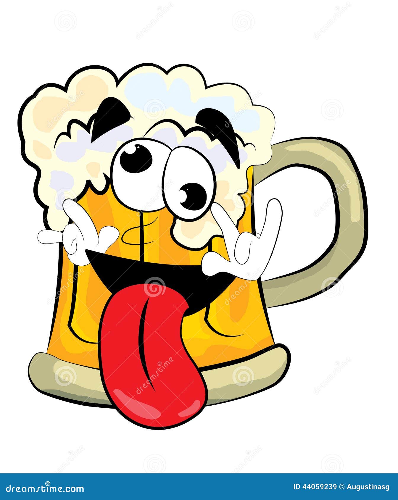 Crazy beer cartoon stock illustration. Illustration of funny - 44059239