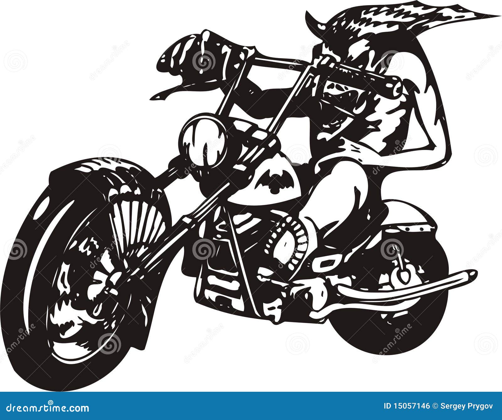 Crazy Biker. stock vector. Illustration of speed, fantasy - 15057146