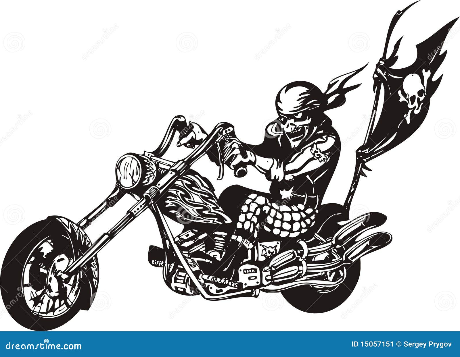 Crazy Biker. stock vector. Illustration of competition - 15057151