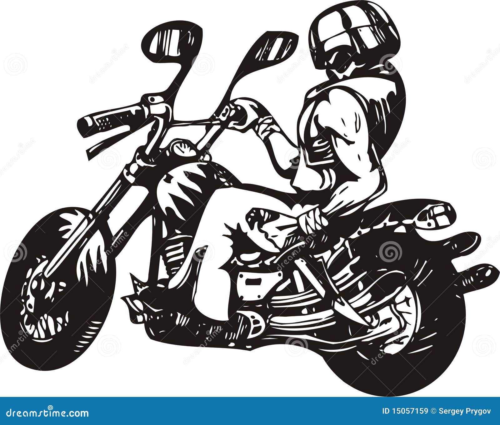 Crazy Biker. stock vector. Illustration of powerful, tire - 15057159