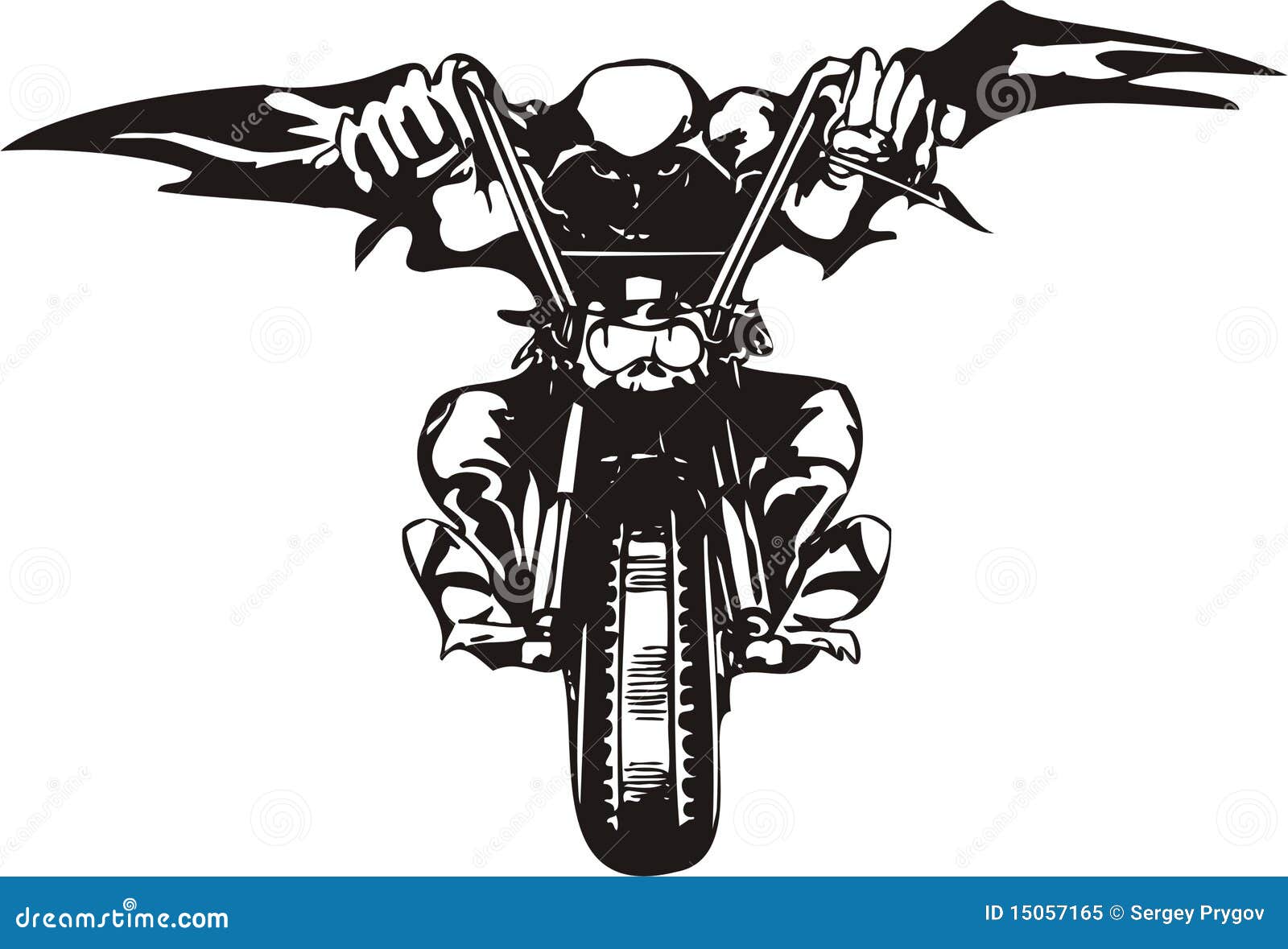 Crazy Biker. stock vector. Illustration of clipart, graphic - 15057165