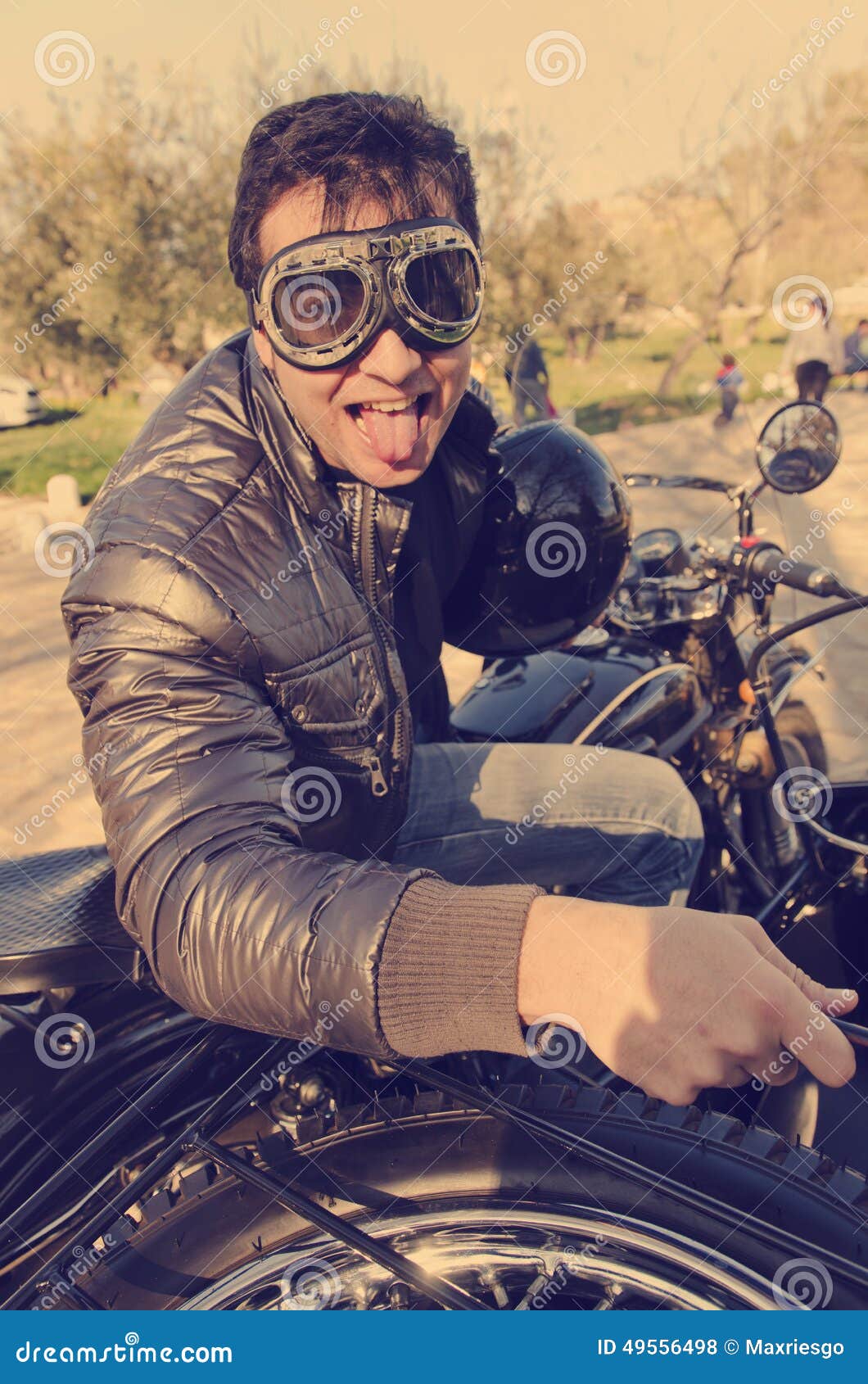 Crazy biker stock photo. Image of natural, motor, custom - 49556498
