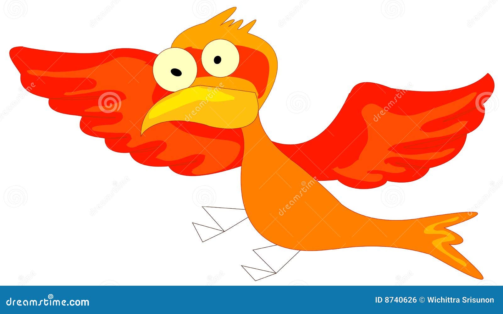Crazy bird stock illustration. Illustration of cartoon - 8740626