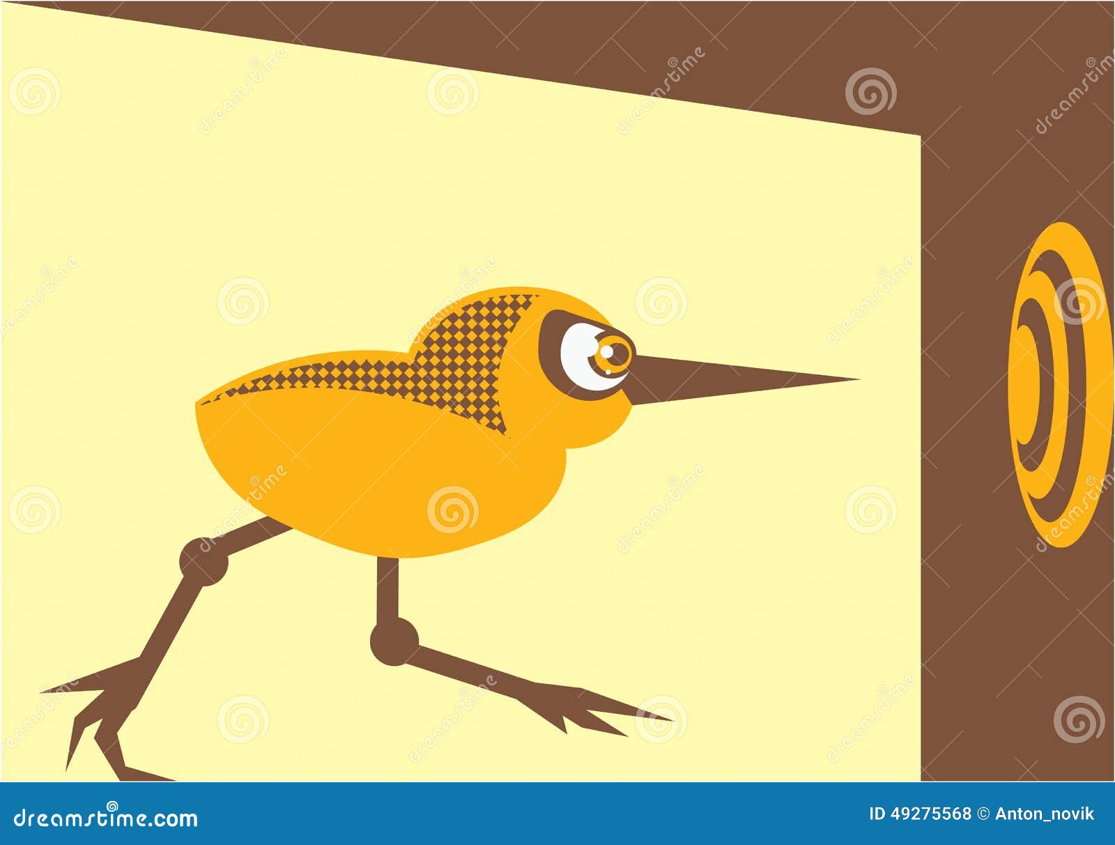 Crazy Bird Cartoon Vector Illustration | CartoonDealer.com #284977818