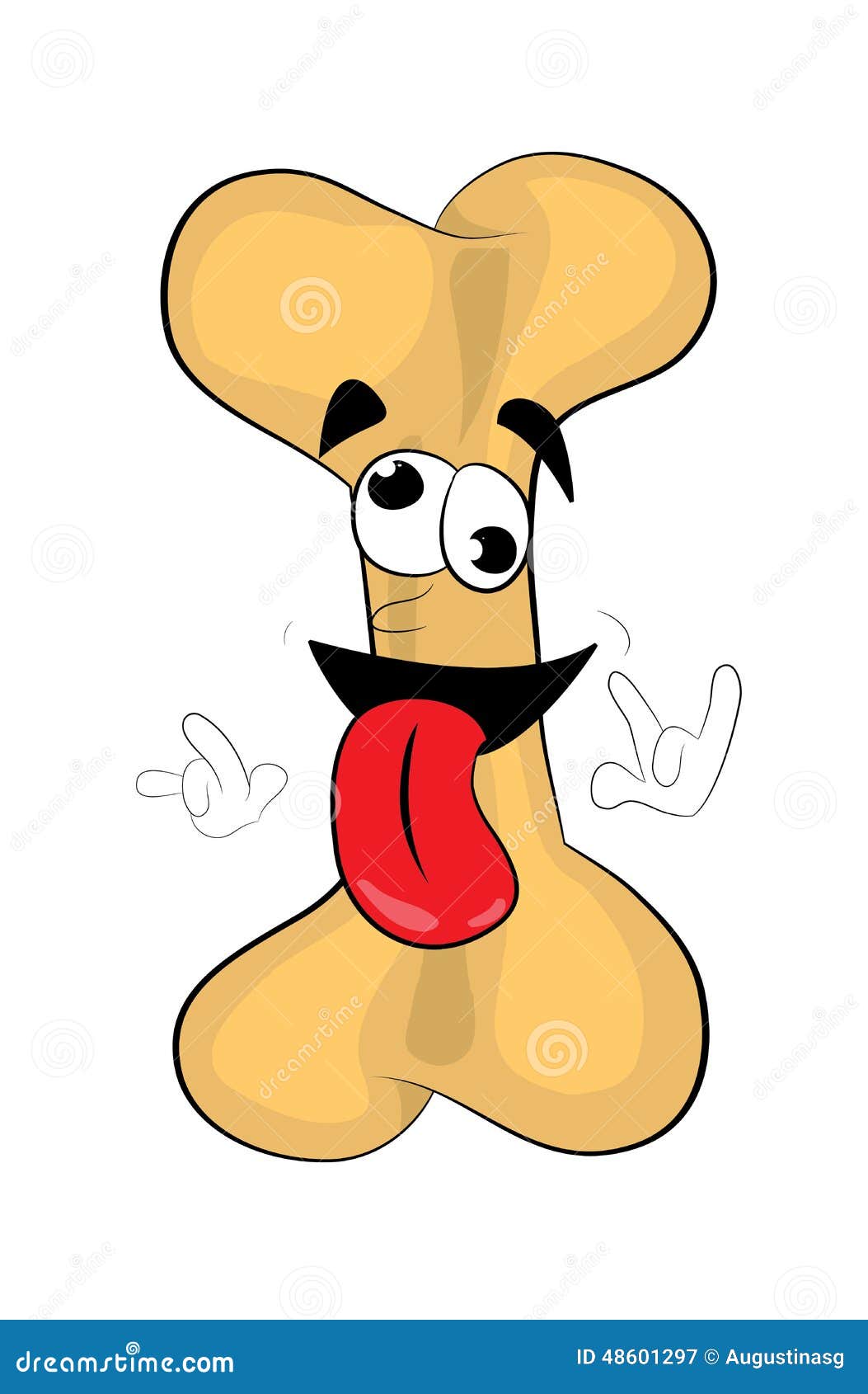 Crazy bone cartoon stock illustration. Illustration of object - 48601297
