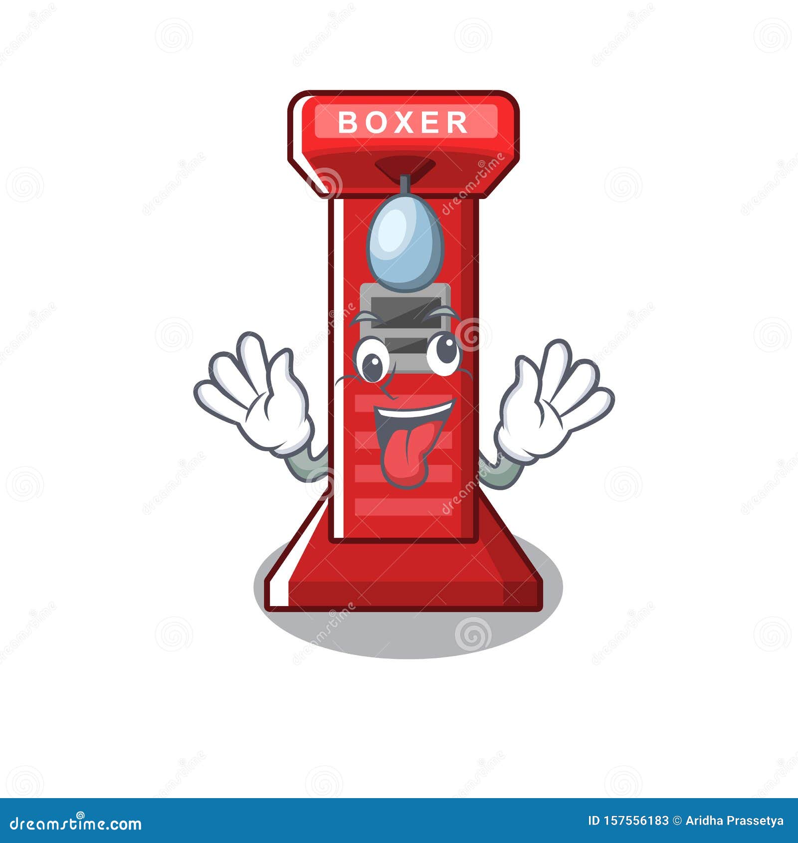 Crazy Boxing Game Machine in Cartoon Shape Stock Vector - Illustration ...