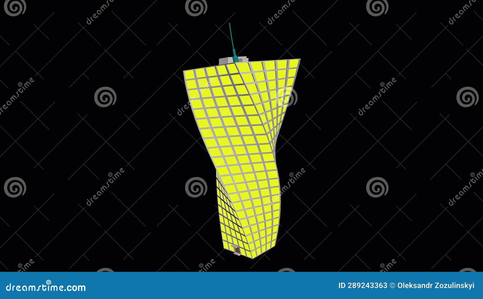 Crazy Building Twist and Bend on Transparent Back Intro 3d Stock ...