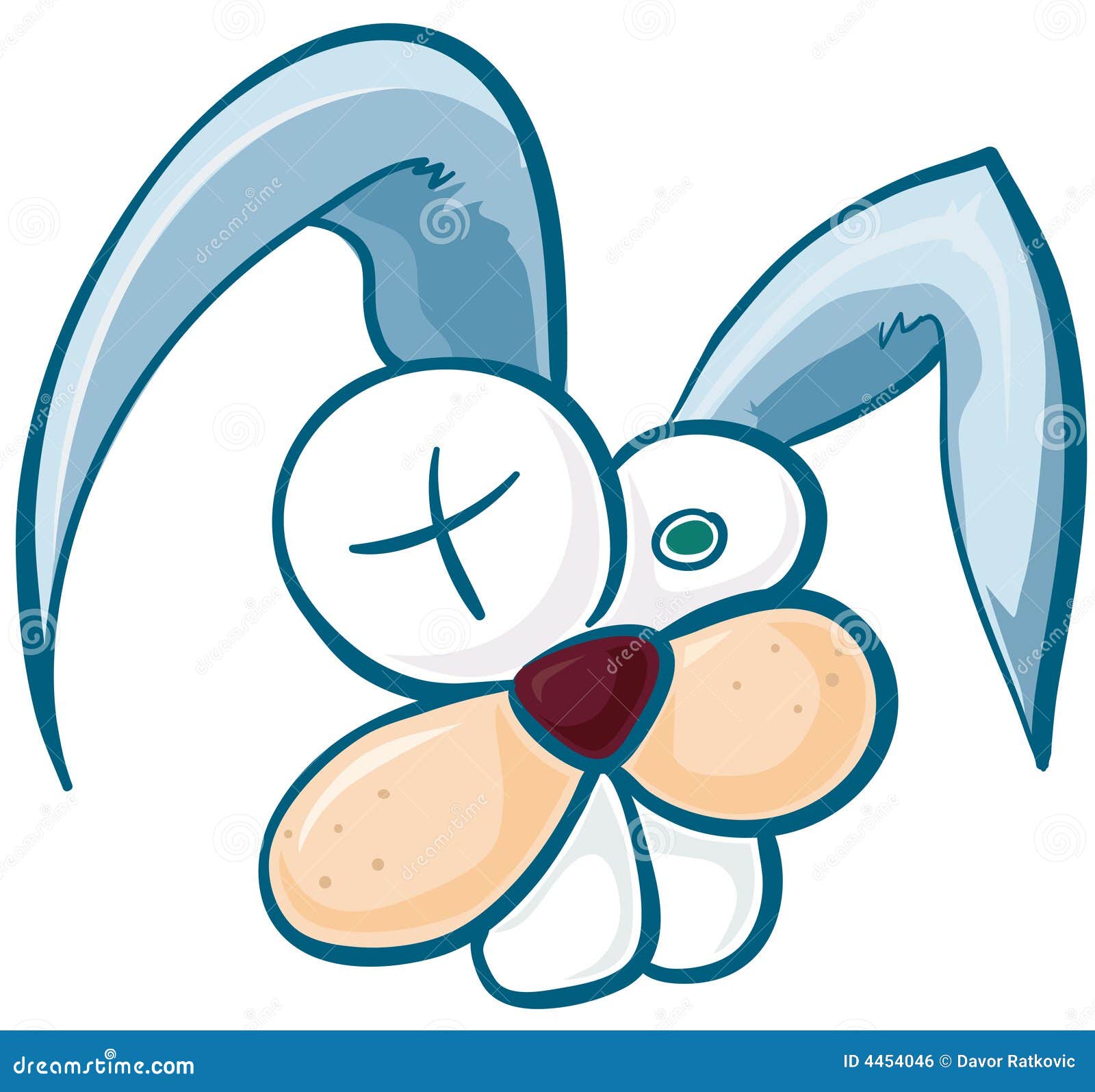 Crazy Bunny Rabbit Vector Illustration | CartoonDealer.com #4363614