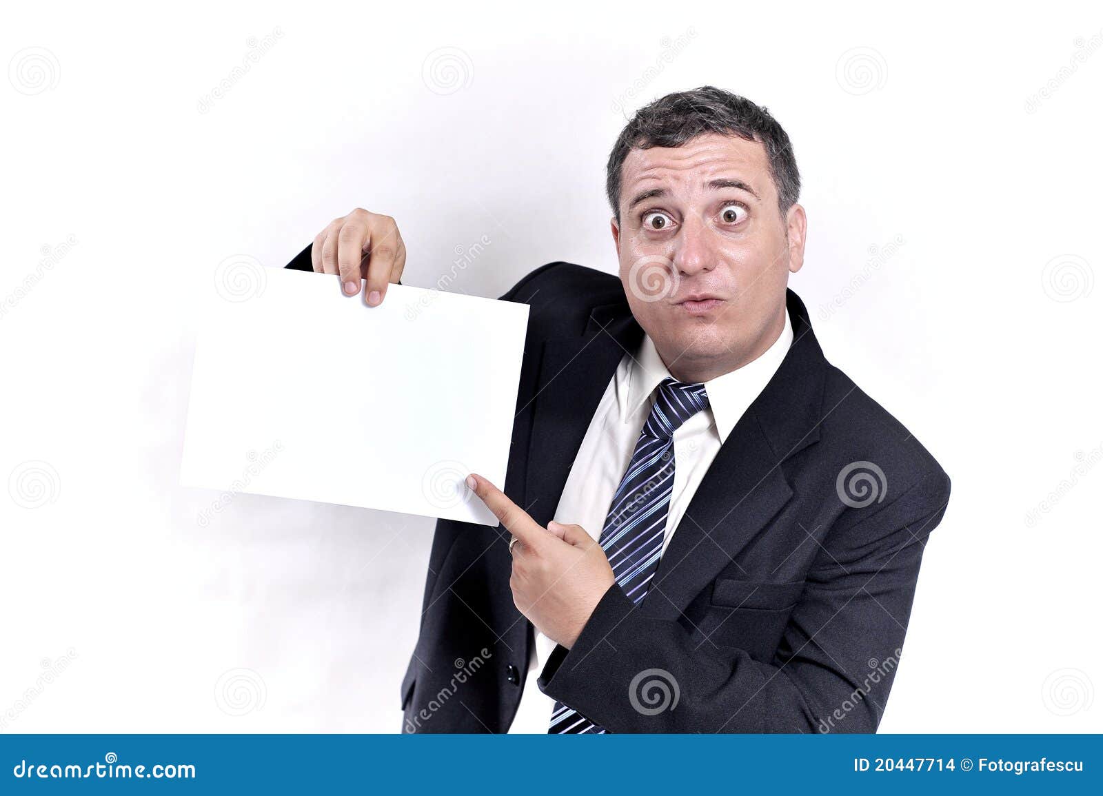 Crazy Business Man with a Paper in Hands Stock Photo - Image of eyes ...