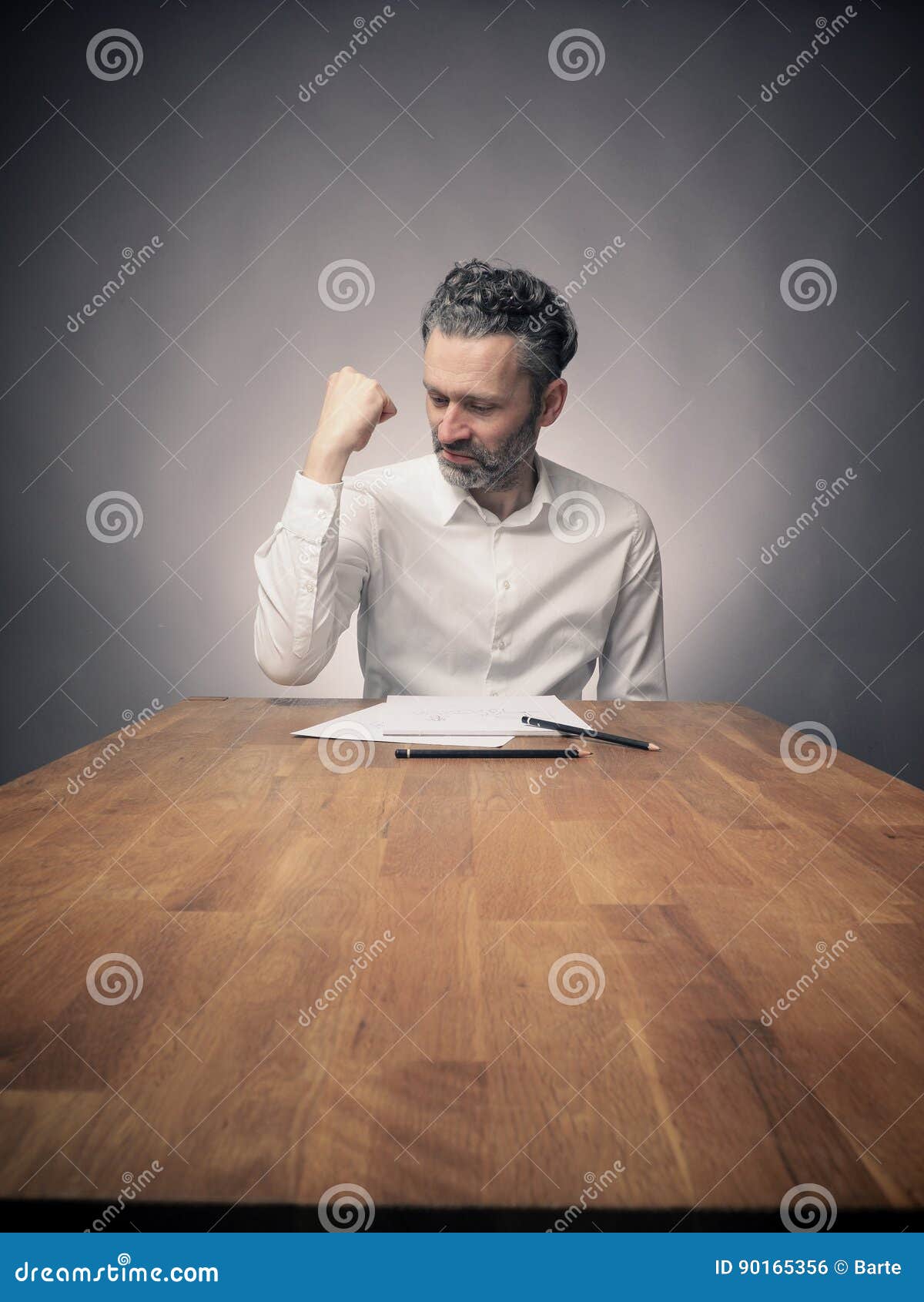 Crazy business man at work stock photo. Image of expression - 90165356