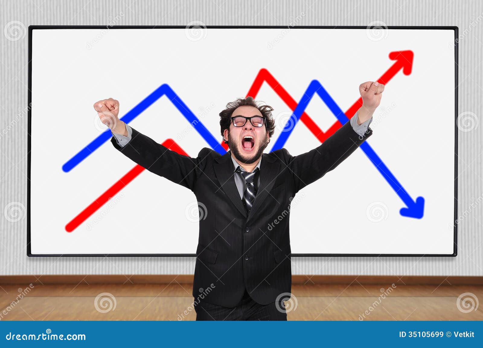 Crazy businessman stock image. Image of diagram, geek - 35105699