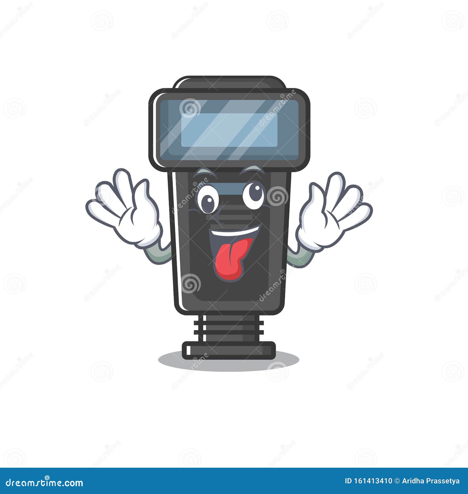 Crazy Camera Flash with the a Character Stock Vector - Illustration of ...