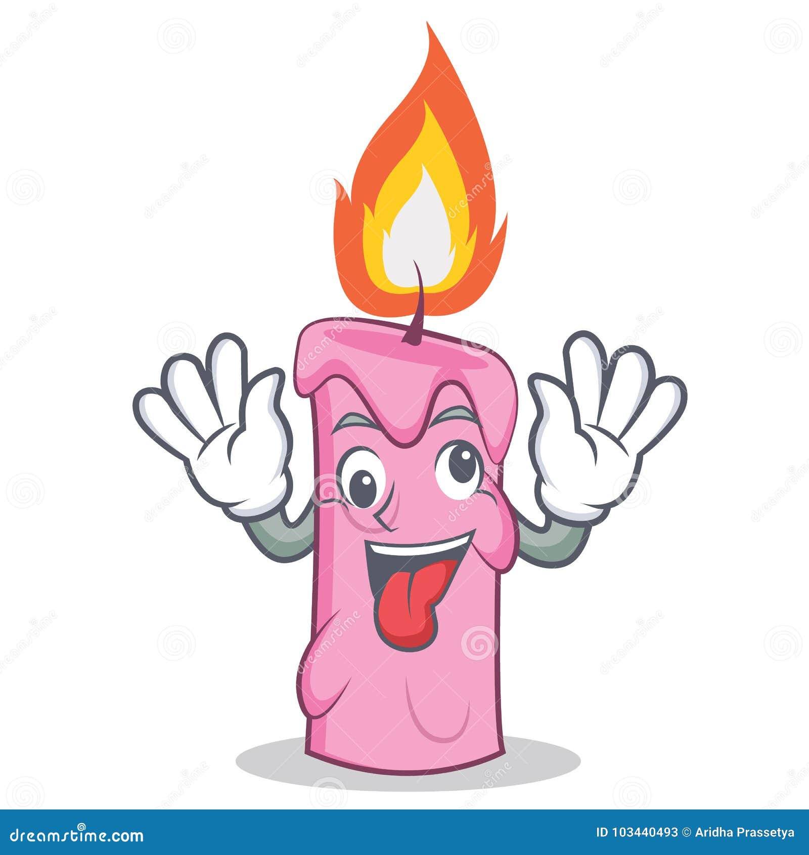 Crazy Candle Character Cartoon Style Stock Vector - Illustration of ...