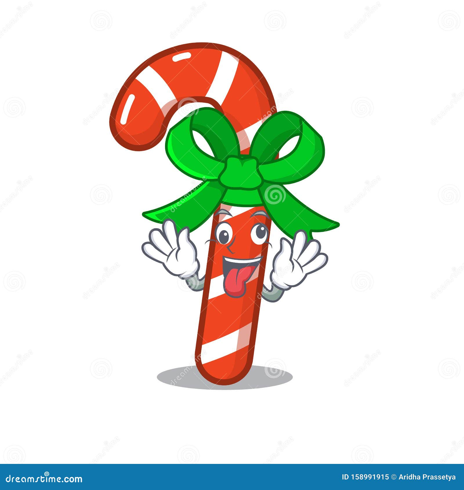 Crazy Candy Cane Above the Mascot Table Stock Vector - Illustration of ...