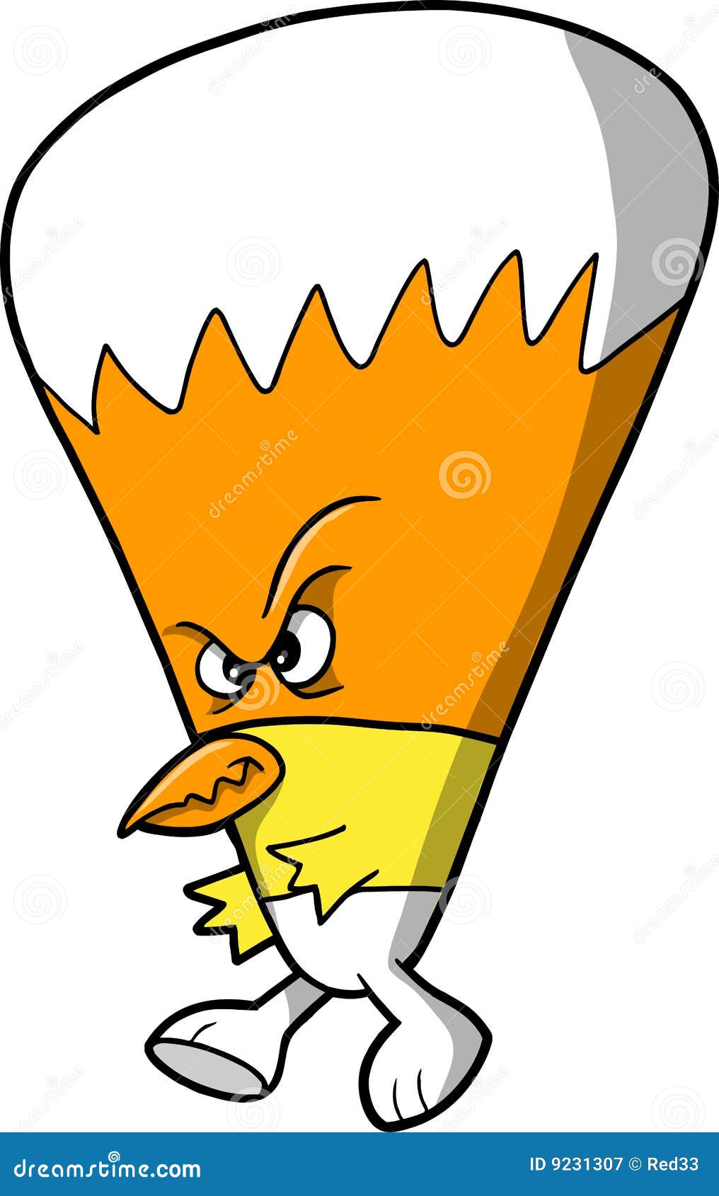 Crazy Candy-Corn Vector stock vector. Illustration of angry - 9231307