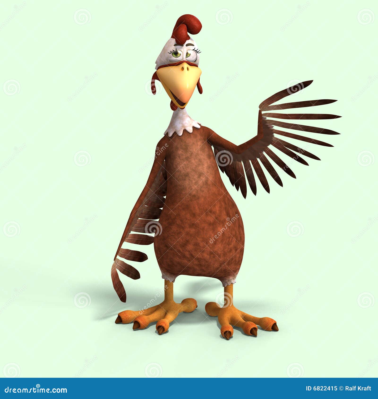 Crazy cartoon chicken stock illustration. Illustration of computer ...