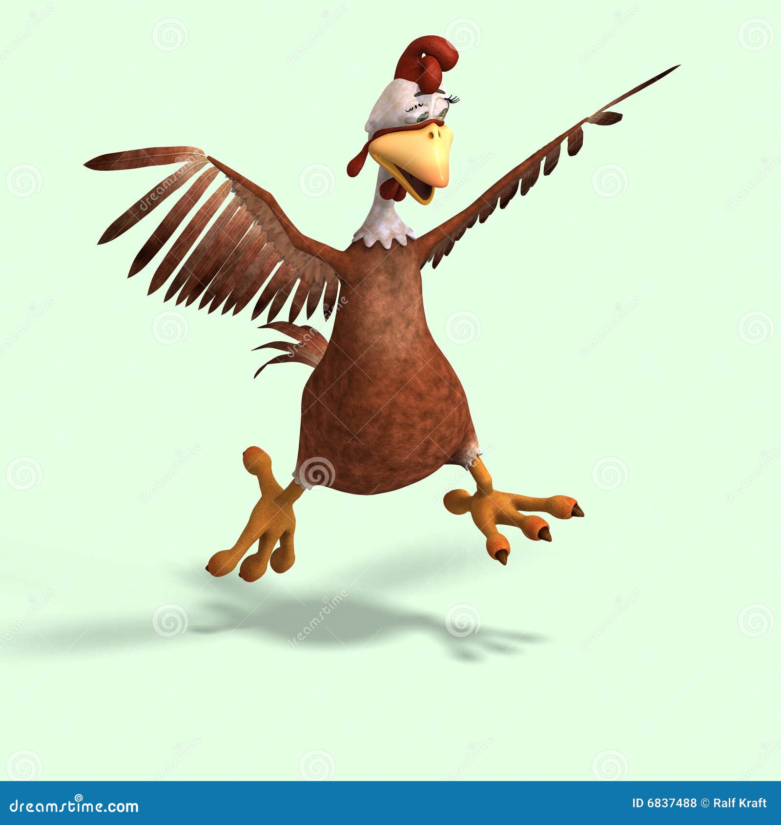 Crazy cartoon chicken stock illustration. Illustration of faucet - 6837488