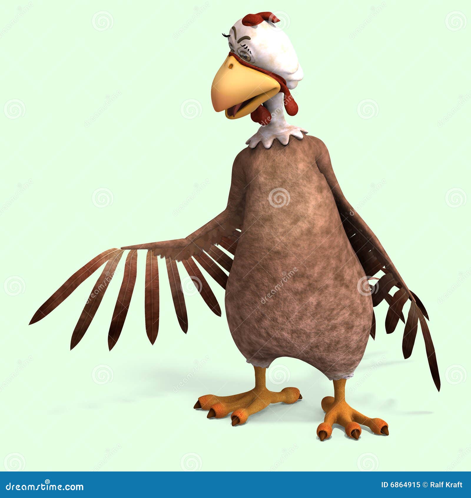 Crazy cartoon chicken stock illustration. Illustration of fowl - 6864915
