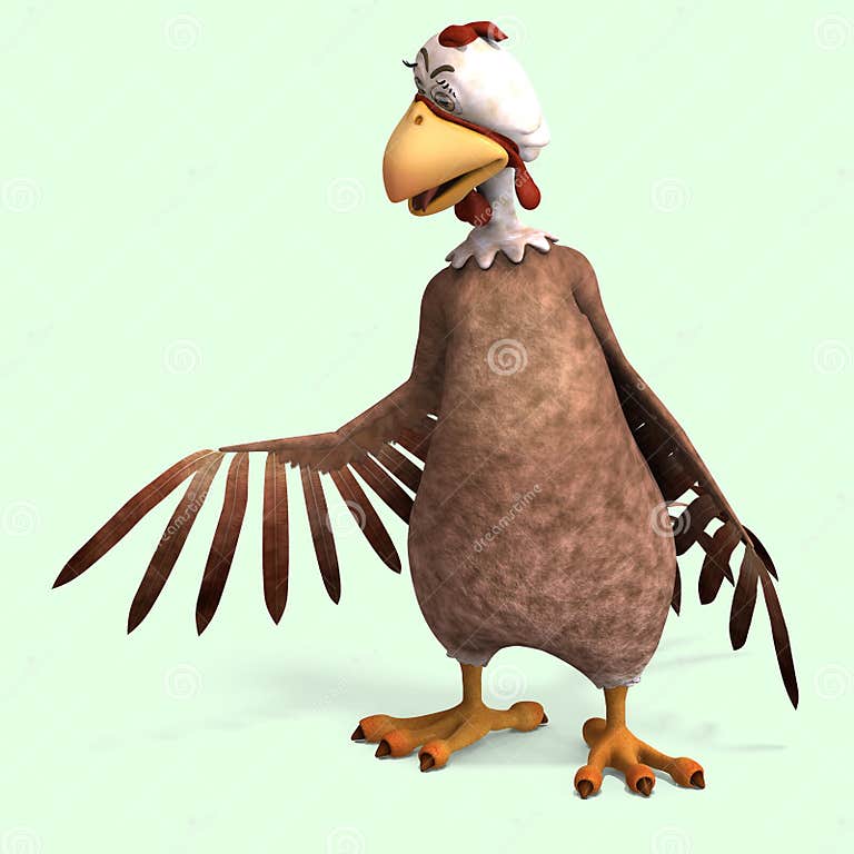 Crazy cartoon chicken stock illustration. Illustration of fowl - 6864915