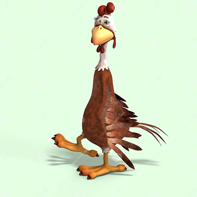Crazy cartoon chicken stock illustration. Illustration of cliparts ...